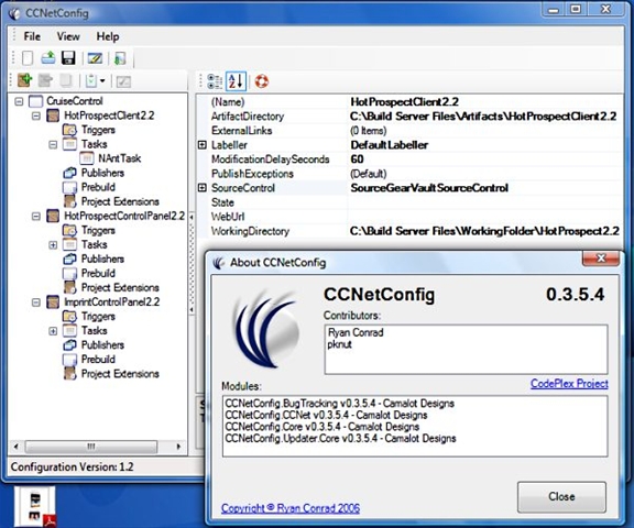 Easier editing of CruiseControl.NET config file with CCNetConfig - CodeClimber